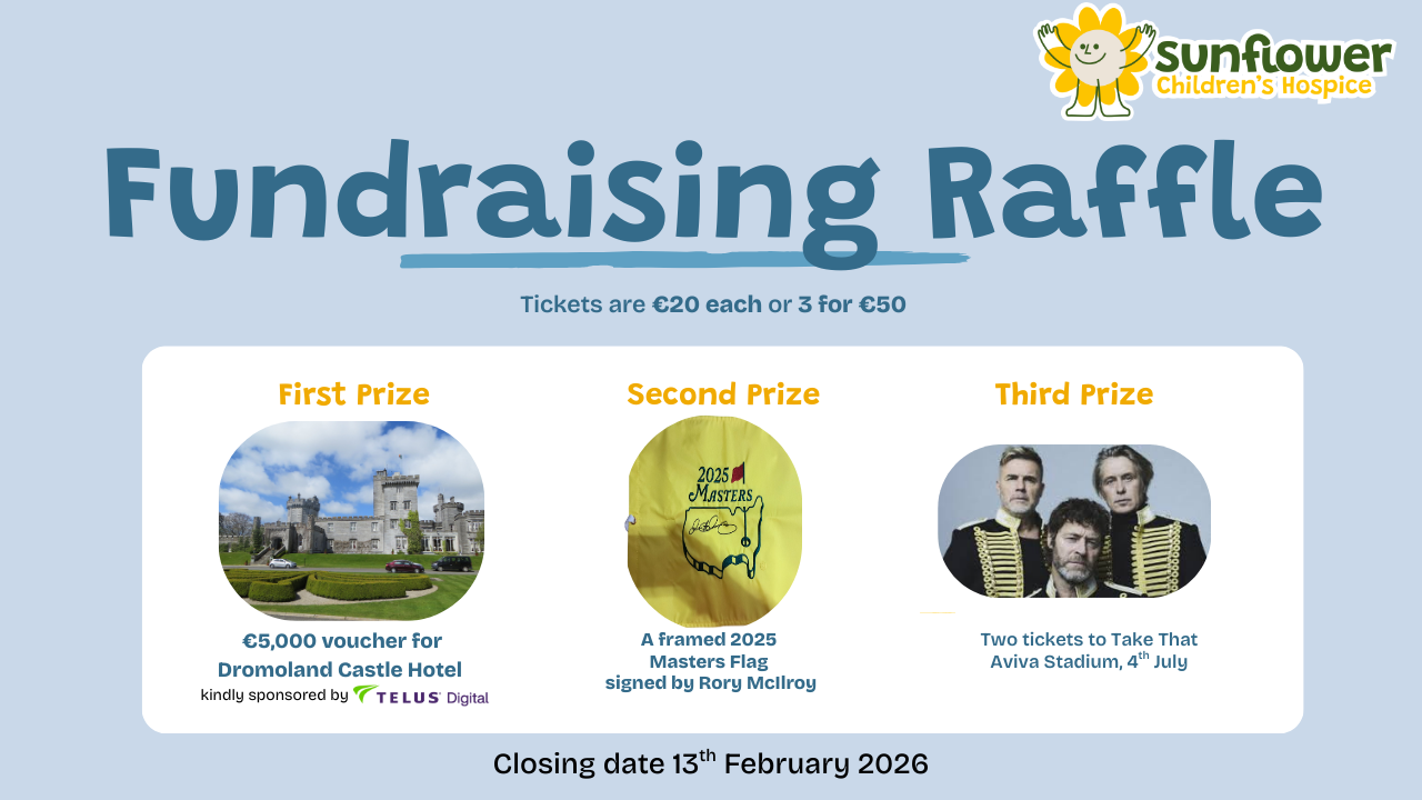 Major Raffle Prize Giveaway in Aid of Sunflower Children’s Hospice ...